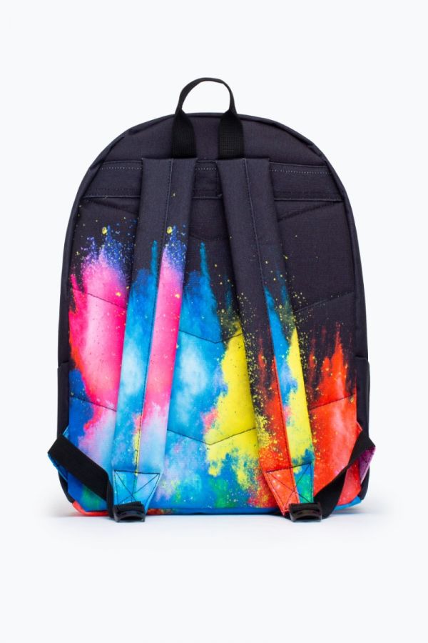 Unisex Black Multi Explosion Crest Backpack